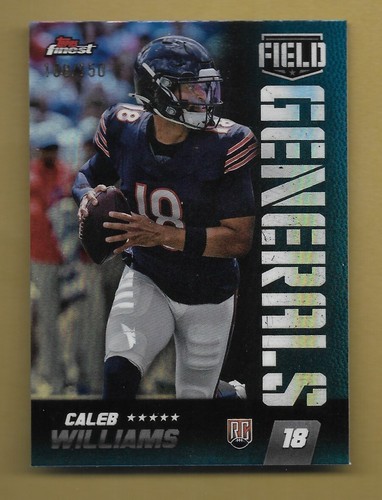 CALEB WILLIAMS 2024 TOPPS FINEST SP ROOKIE RC CARD #/150 RARE BEARS NFL ...