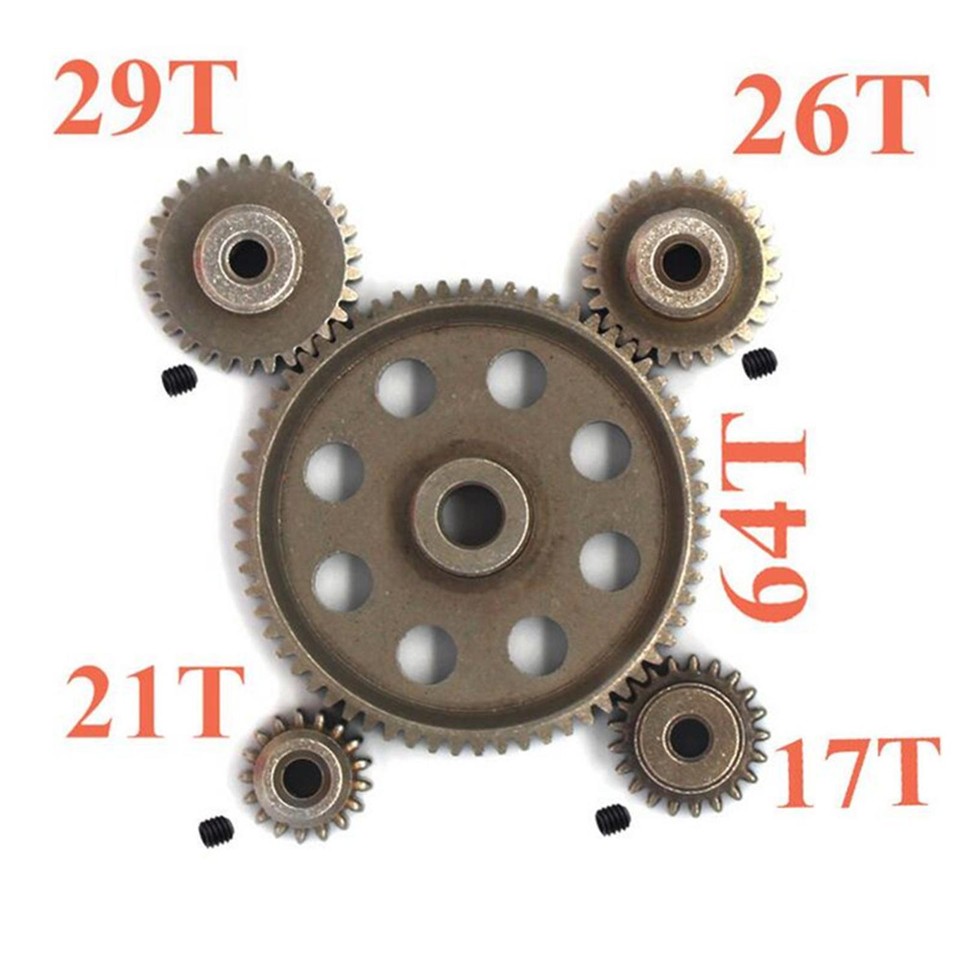 17-64T Metal Spur Differential Gear Motor Pinion Cogs Set for HSP 1/10 ...