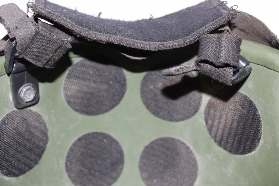 Army Combat Helmet Large MSA US Military ACH Used w/ Chin Strap & Pads ...