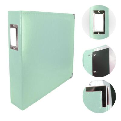 Couture Creations Classic Superior Leather 12x12 Album Powder Blue/Mint ...