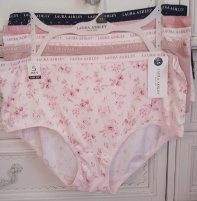 LAURA ASHLEY 5-Pack Womens Plus Size Brief Panties Underwear Size 1X ...