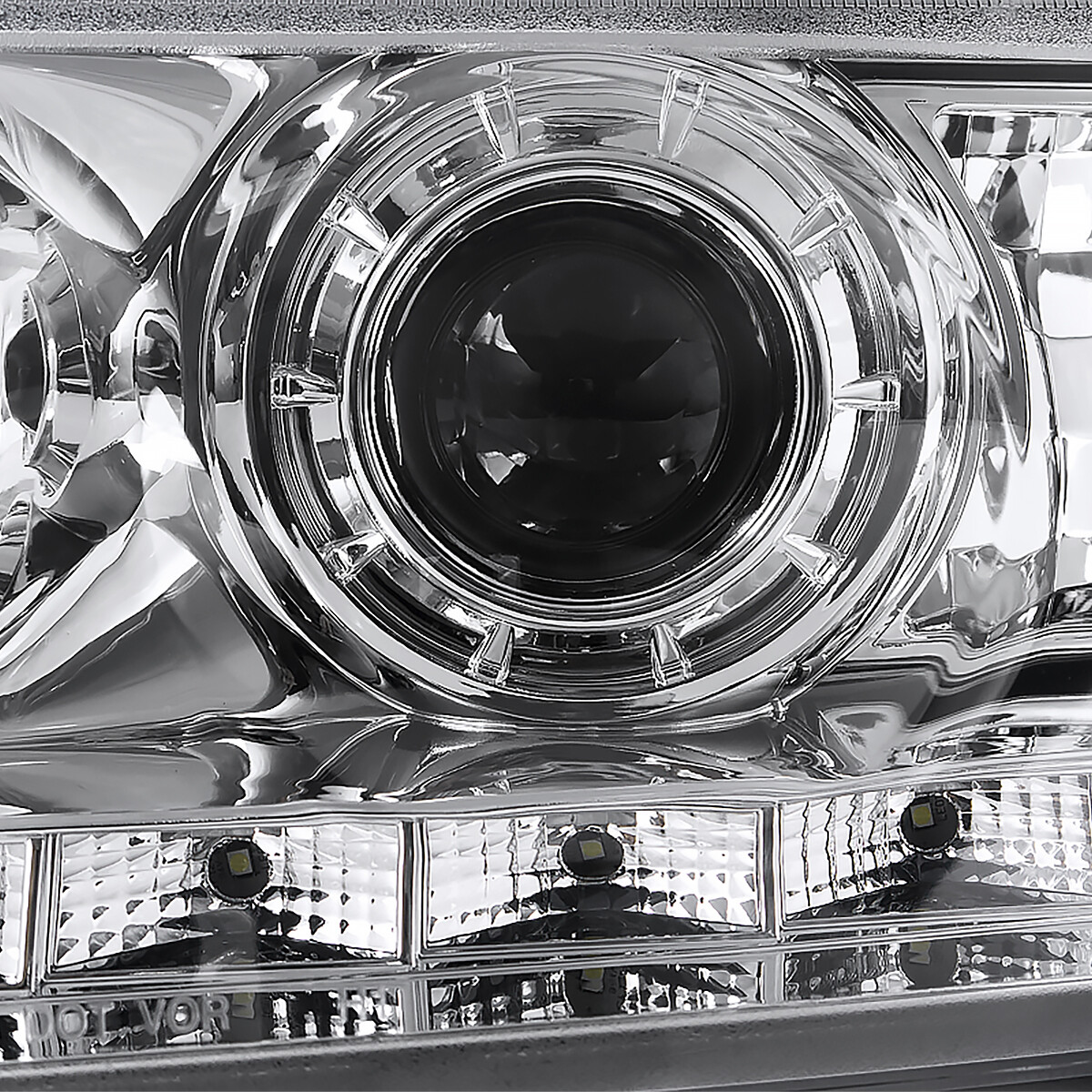 Fits 1998-2011 Ford Crown Victoria LED Strip Projector Headlights Left ...