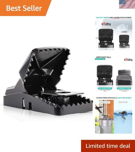 Eco-Friendly Rat Control - Large Spring Traps 4-Pack for Safe Pest ...