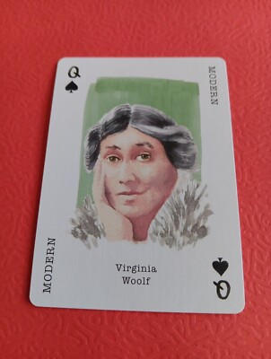 Virginia Woolf Playing Card Queen Of Spades Writer Modern Genius | eBay
