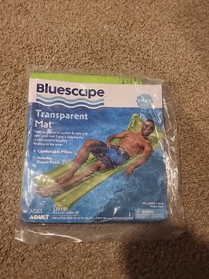 Bluescape Inflatable Transparent Pool Mat (GREEN) 5’6” Long Up To 220 ...