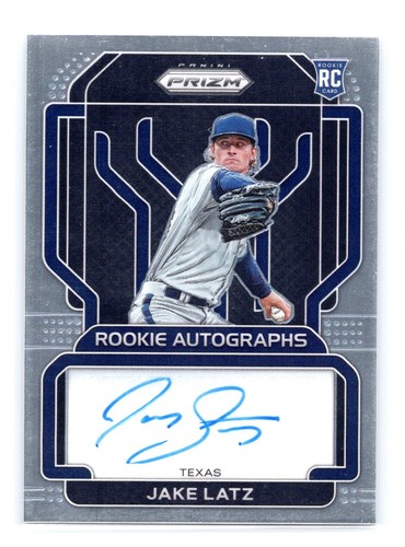 2022 Prizm Baseballl #RA-LZ Jake Latz Rookie Autograph Texas Rangers ...