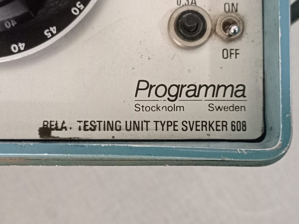 Programma Relay Testing Unit Type Sverker 608 | eBay