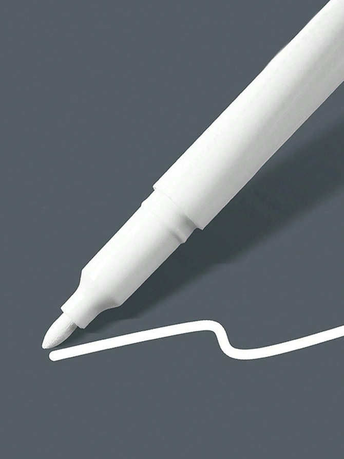 5pcs White Waterproof Permanent Marker Pens - Simple & Easy to Use for ...
