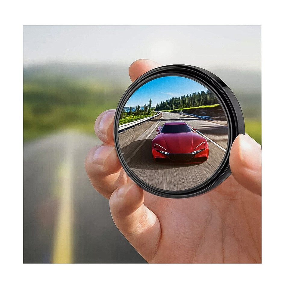 2Pcs Rear View Mirror Blind Spot Mirrors Round HD Glass Side for Car ...