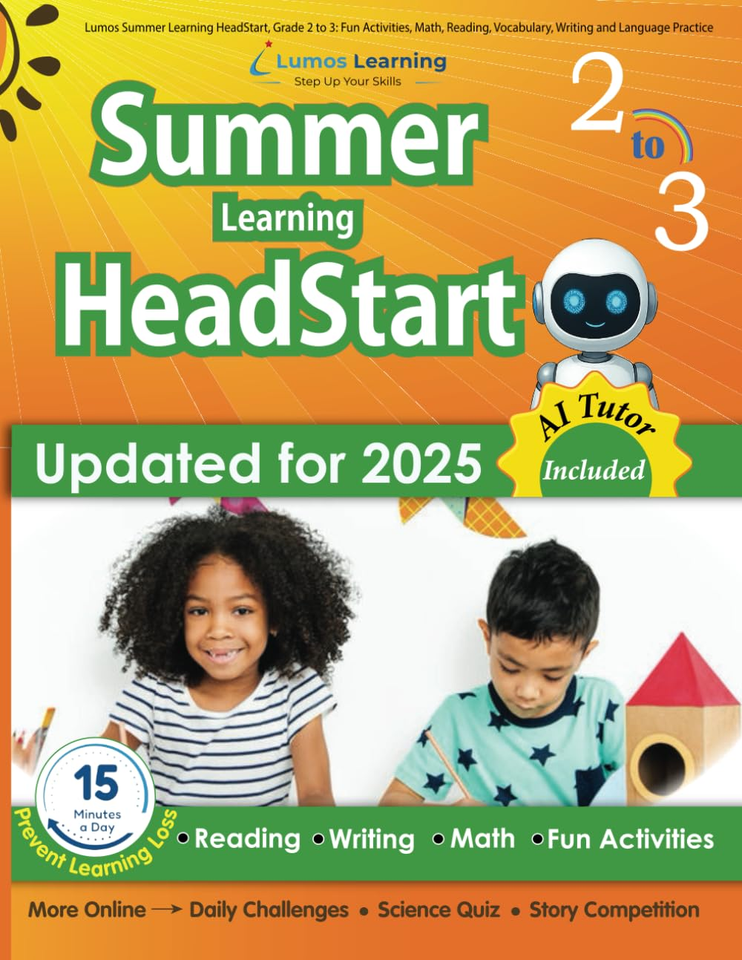 Lumos Summer Learning Headstart, Grade 2 to 3: Fun Activities, Math ...