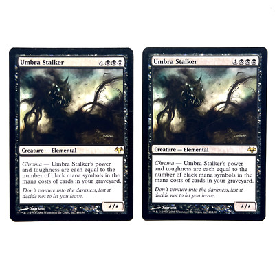 2x Umbra Stalker VLP Eventide Rare MTG See Photos Magic the Gathering ...