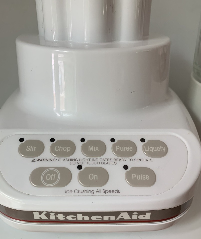 KitchenAid KSB5WH Ultra Power Blender White 5-Speed 40oz. Glass Pitcher ...
