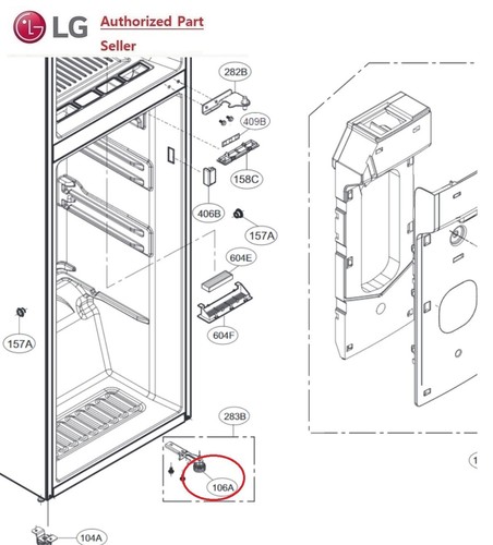 LG FRIDGE AFC73229601 Leg Assembly,Adjust 106A | eBay