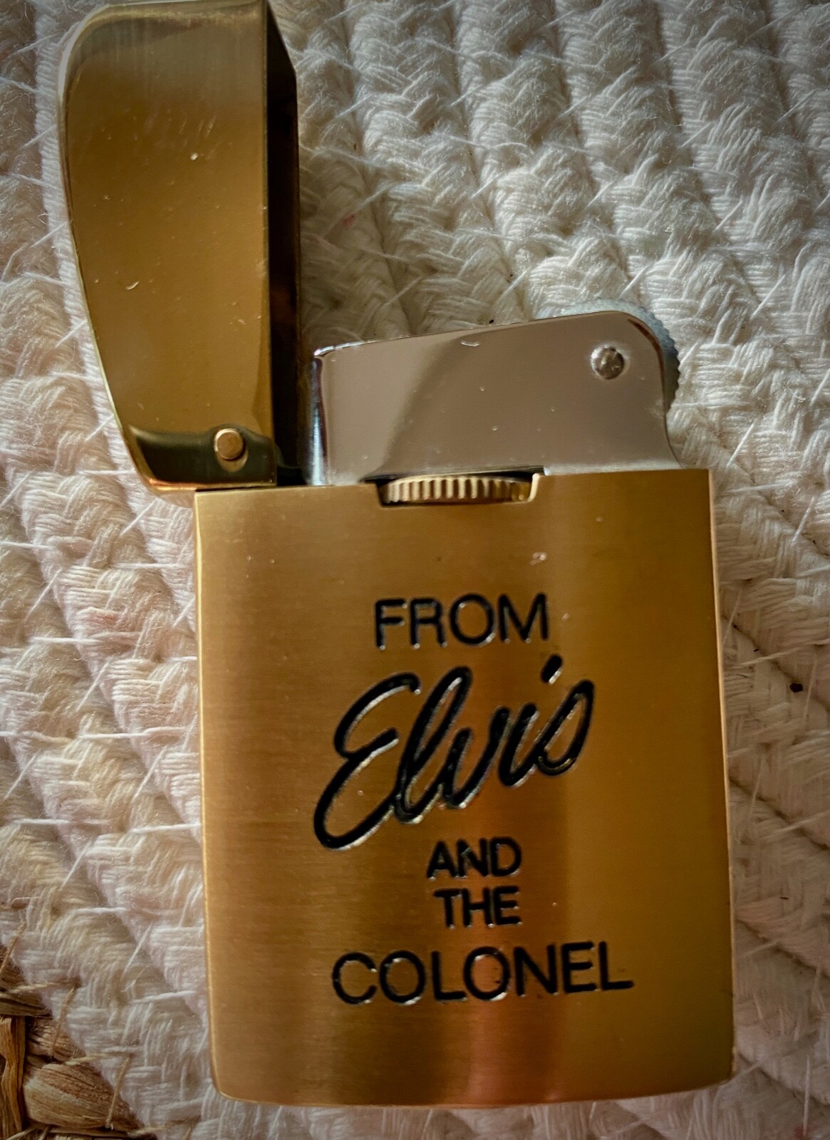 Elvis Presley BIG 50 Gold PROMOTIONAL Lighter LTD © 1970 RCA ELVIS ...