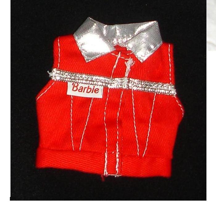 vintage Barbie doll clothes top blouse shirt bodice sweater vest shell ...