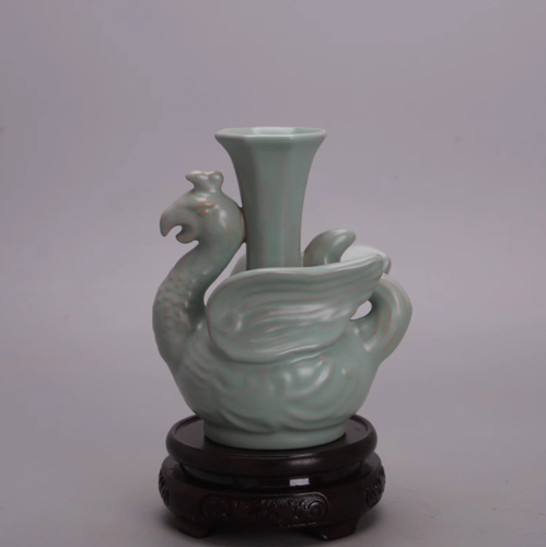 Fine Collectable Art Chinese Hand Painting Ruyao Porcelain Censer Vase ...
