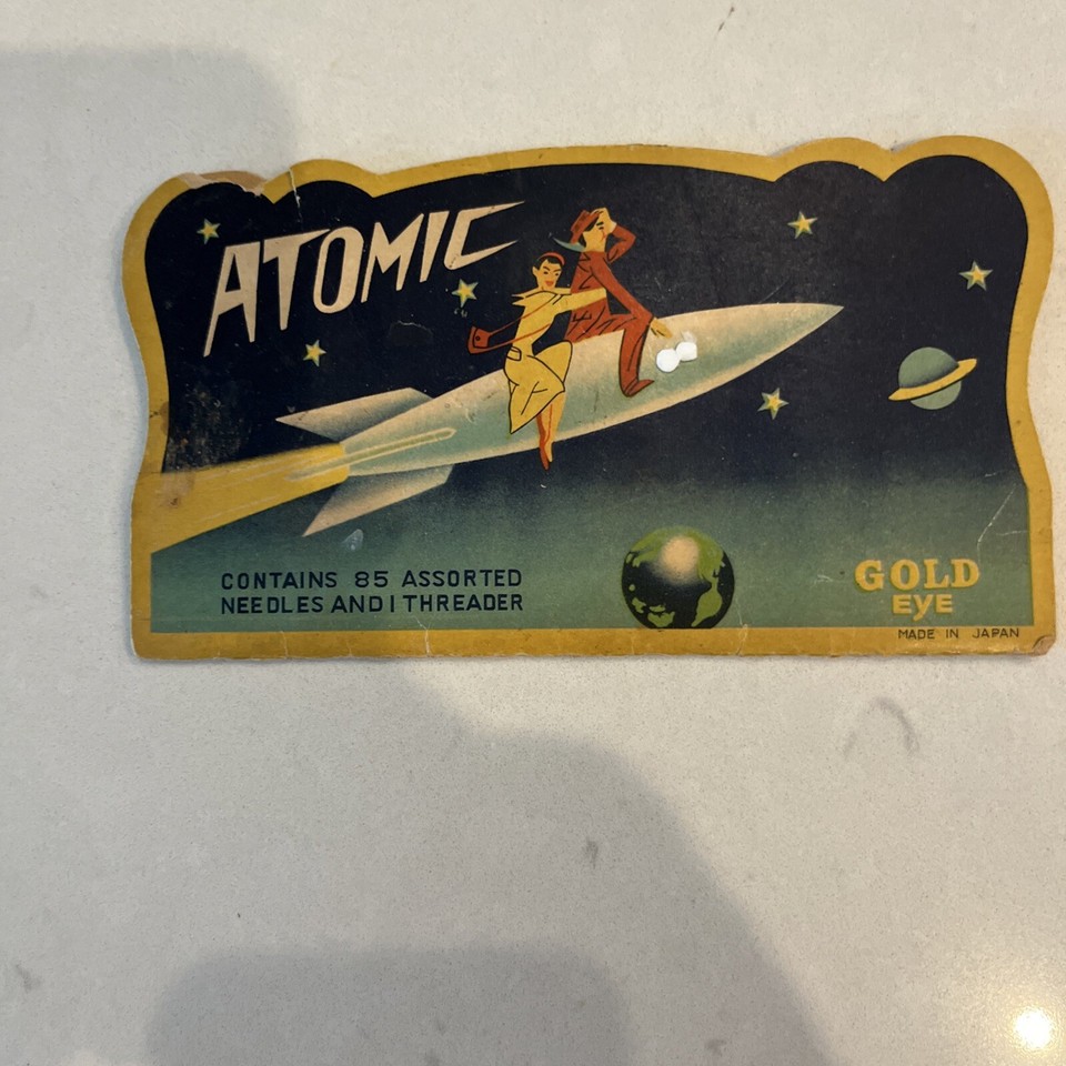 Vintage 1950s Space Age Rocket Theme Atomic Needle Pack | eBay