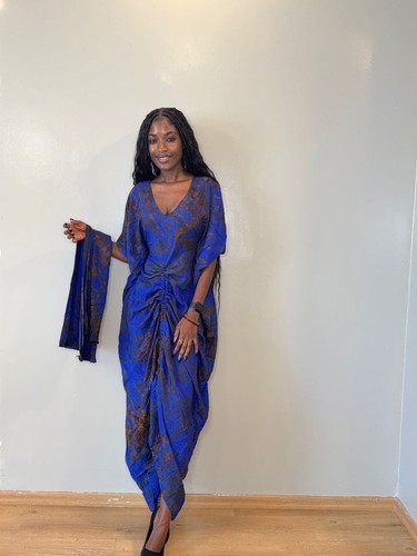 African Dera Kaftan Dress Tie Dye One Size Multi Color | eBay