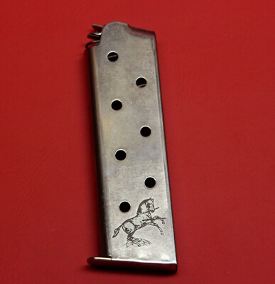 Engraved 1911 Colt .45 ACP Pistol Magazine Clip Mag Stainless Steel 7 ...
