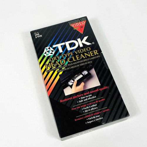 TDK Dry Type Head Cleaner for VHS and S-VHS VCRs and Camcorders ...