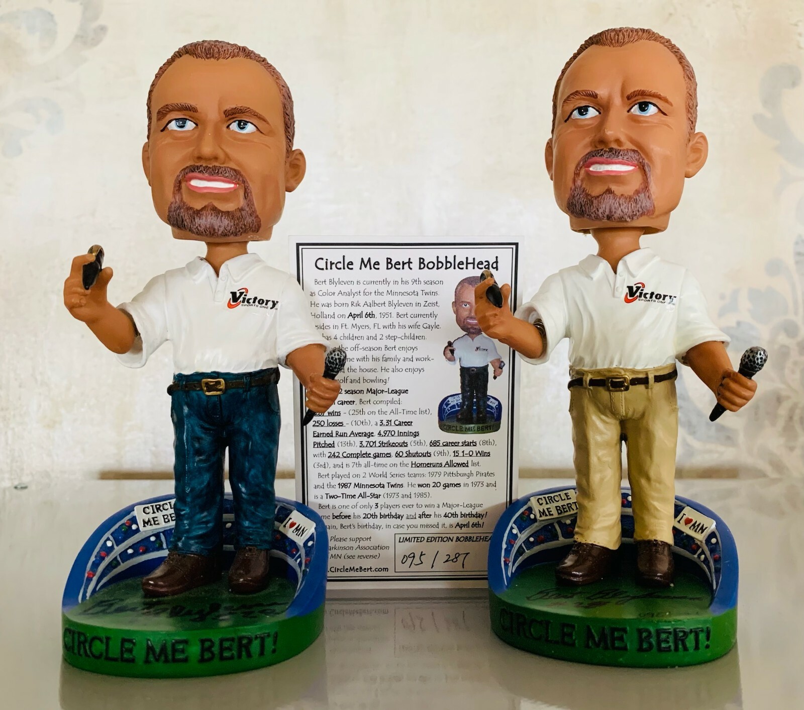 "Circle Me Bert" Signed Bobblehead Bert Blyleven for Charity | eBay