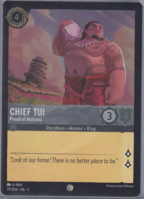 Cold Foil Chief Tui - Proud of Motunui 171/204 Common Disney Lorcana | eBay