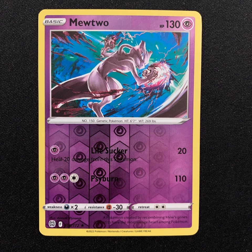 Mew Celebrations & Mewtwo Holo Rare/Reverse 2 Card Set - Pokemon TCG ...