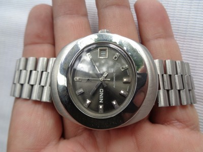 RARE Swiss SS Vintage Nino Men's Automatic Wristwatch | Gray Oval Dial ...