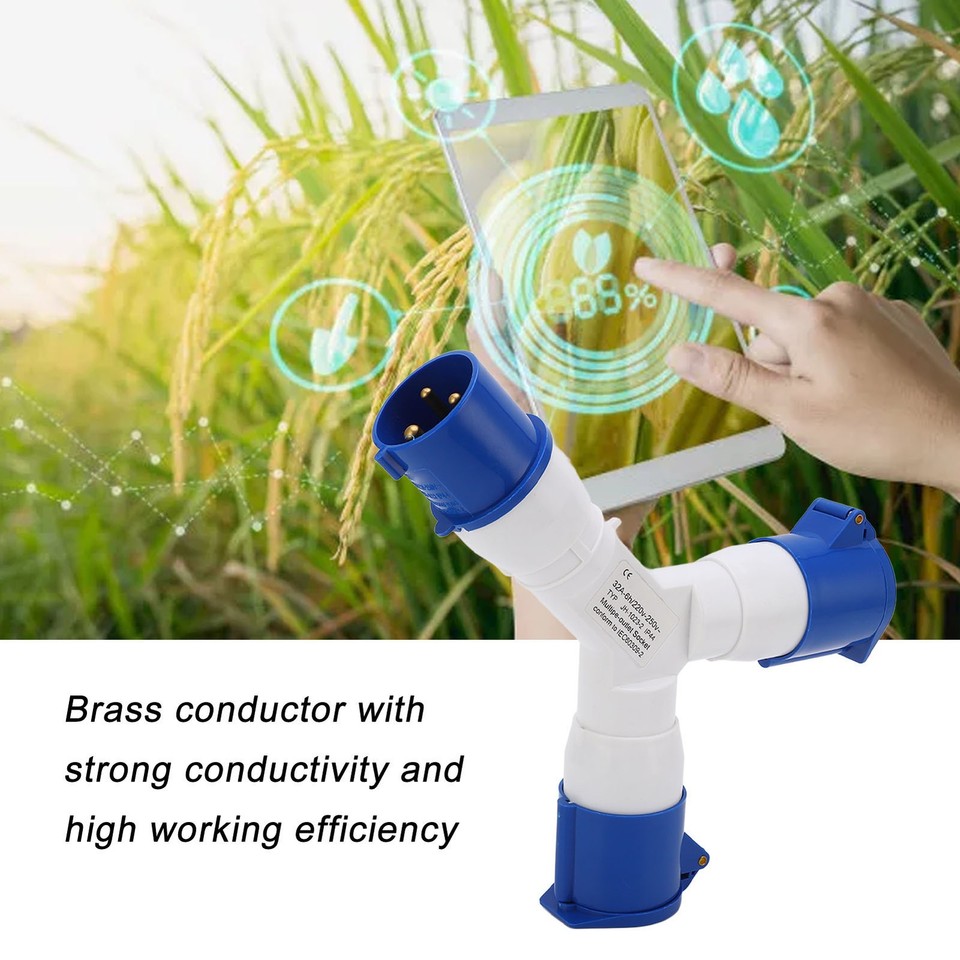 Industrial Plug IP44 Waterproof 1in 2out 3pin Industrial Site Plug 220 ...