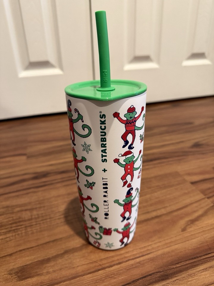 Roller Rabbit x Starbucks Monkey Mas Stainless Steel Cold Cup RARE AND ...