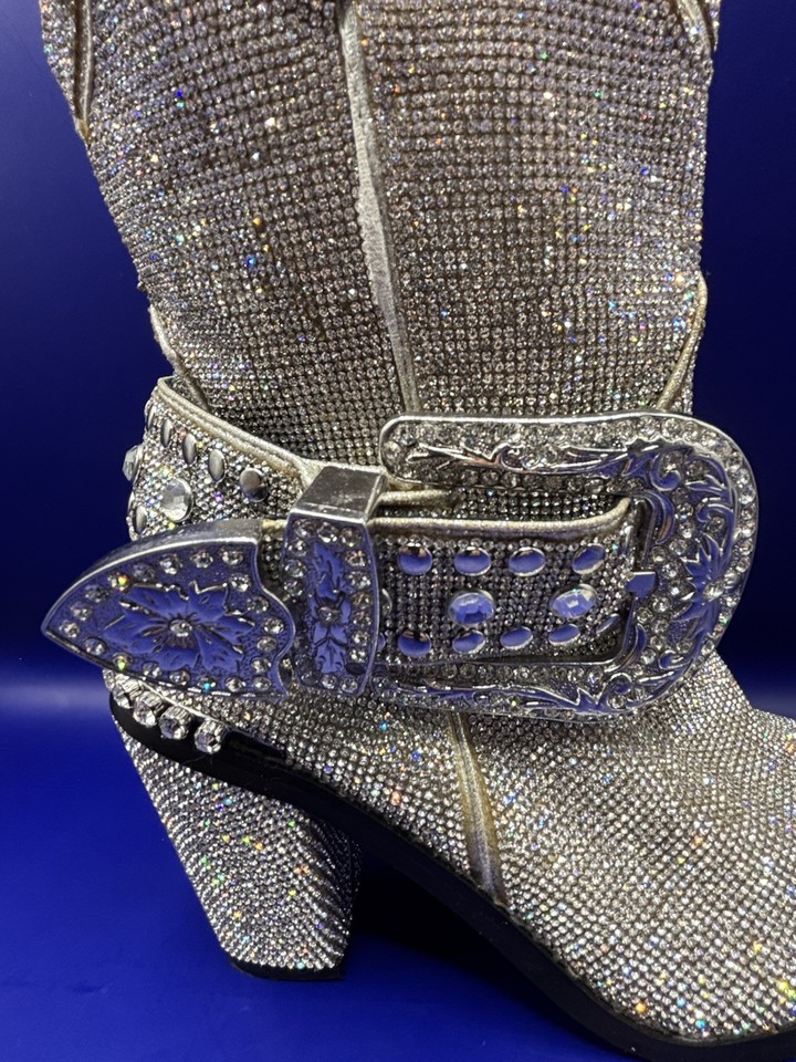 Dolls Kill Club Exx Sharp Sheriff Shine Cowboy Boots Women’s Size 8M ...