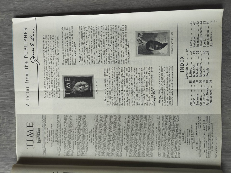 Time Magazine AUGUST 1959 " TEAMSTER BOSS HOFFA " | eBay