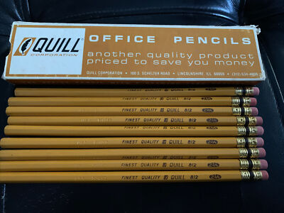 Vtg Quill Office Pencils Quanity Of 9 With Box | eBay