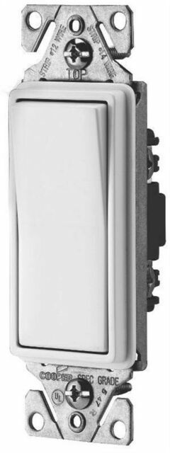 EATON Wiring 7501W Deco Rocker Switch - White for sale online | eBay