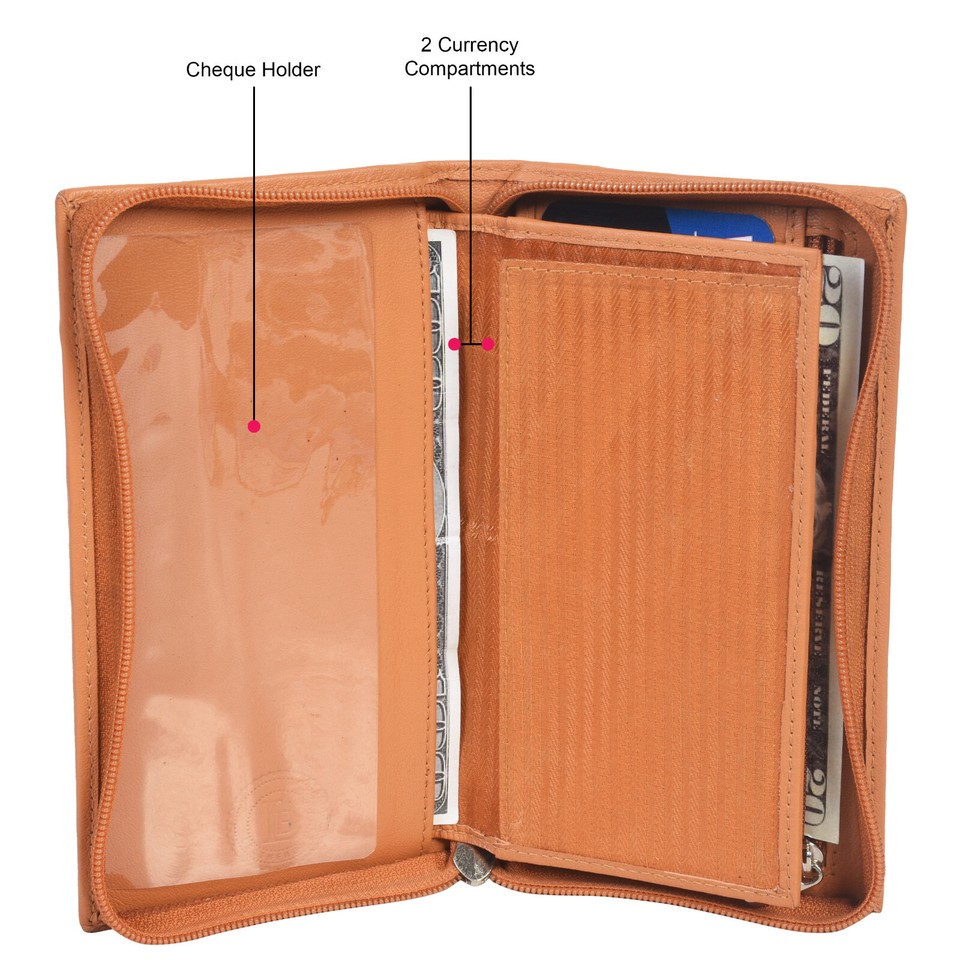 Leatherboss Tall Wallet- RFID Checkbook & Card Holder - Genuine Leather ...