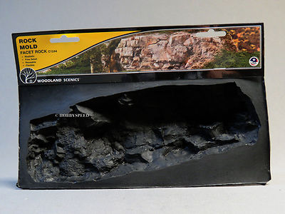 WOODLAND SCENICS ROCK MOLD FACET ROCK O HO N O GAUGE train casting ...