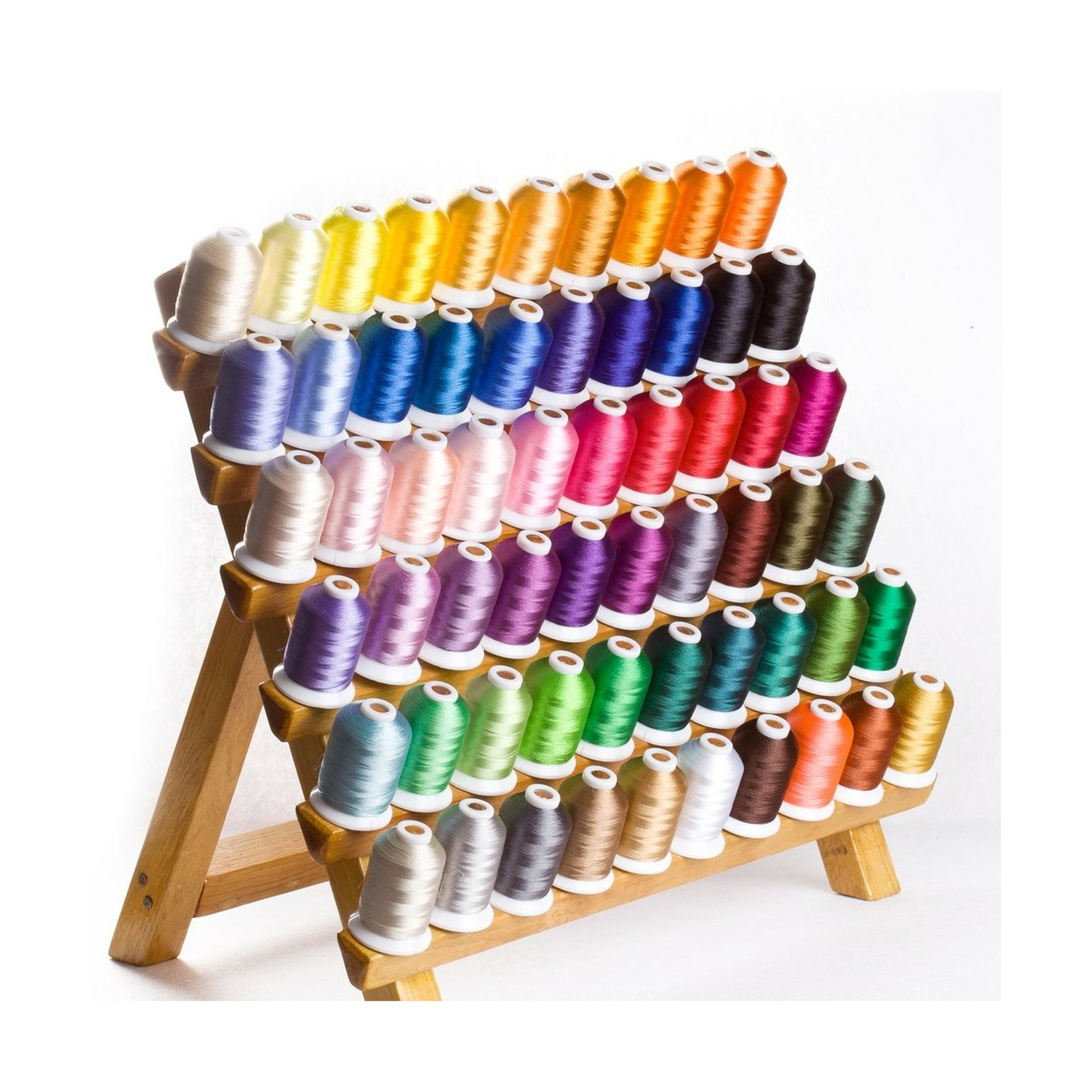 Simthread Polyester Embroidery Machine Thread Kit - Assorted Colors, 63 ...