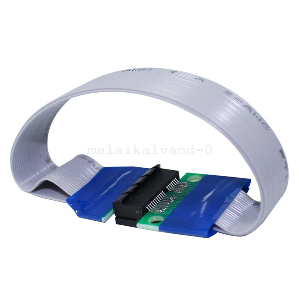 PCI-E PCI-Express Riser Card Flex Flexible Ribbon Extender Extension ...