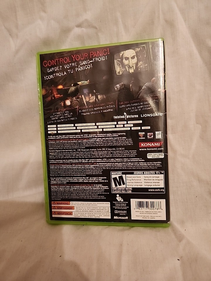 Saw (Microsoft Xbox 360, 2009) 83717300786 | eBay