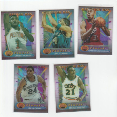 90's INSERTS LOT (5) 1994-95 TOPPS FINEST MARATHON MAN / IRON ACETATE ...