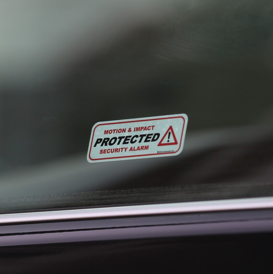 2 x WINDOW WARNING STICKERS INTERNAL GPS TRACKER OBD PORT DISABLED ...