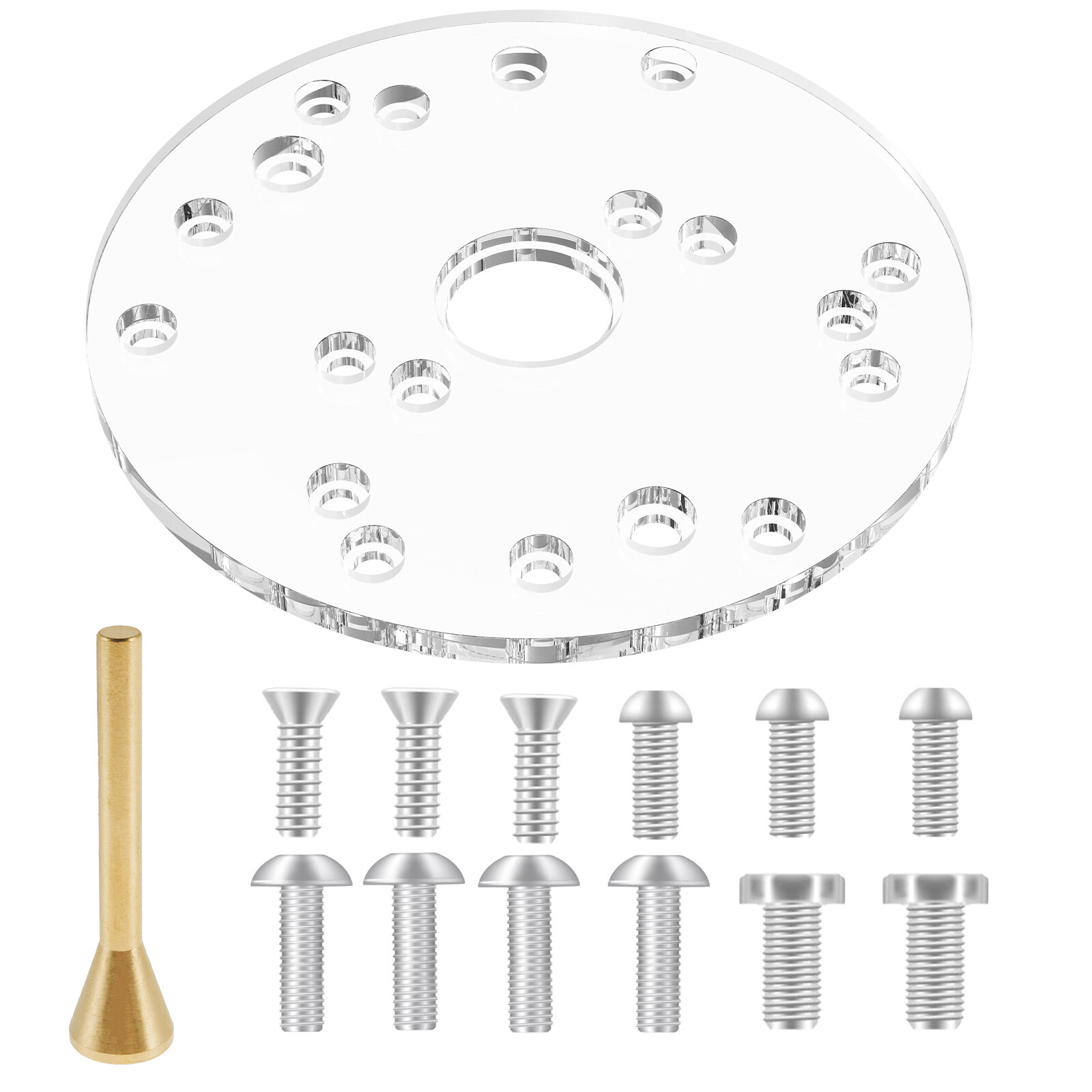 Router Universal Base Plate Acrylic With Centering Pin Screws For Trim ...