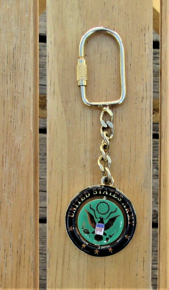 United States Army Eagle logo key ring with clip and chain | eBay