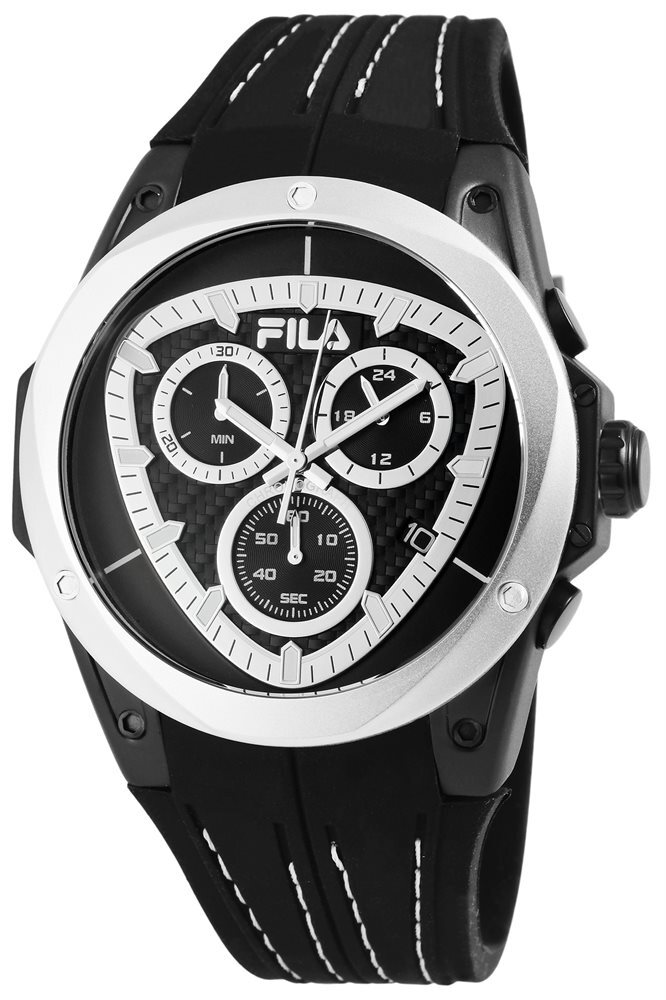 FILA Herren Chrono Chronograph Uhr NEU schwarz silber Quarz/ Analog | eBay