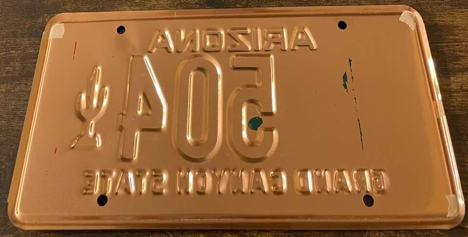1997 ALPCA Convention Booster License Plate 504 Tucson Arizona Copper ...