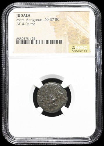 JUDAEA. Mattathias Antigonus, 40-37 BC. Æ 4 Prutot, NGC Certified | eBay