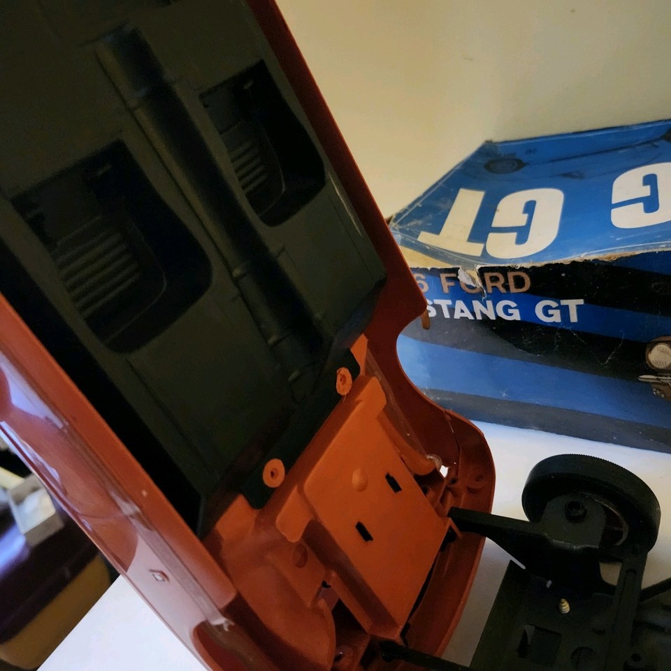 VTG AMF Wen-Mac HTF Orange Motorized 1966 Ford Mustang GT 16" w ...