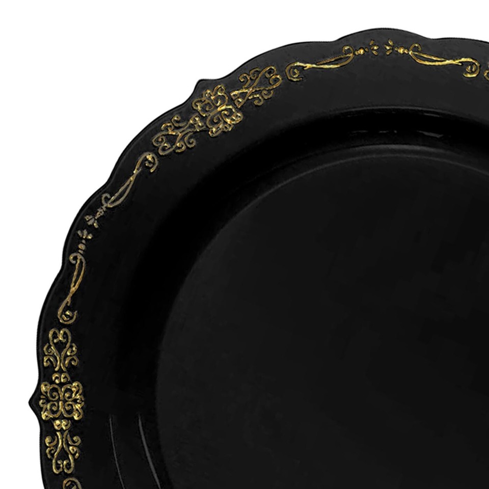 Elegant Vintage Disposable Plastic Plates Wedding Party Value Sets 120 ...