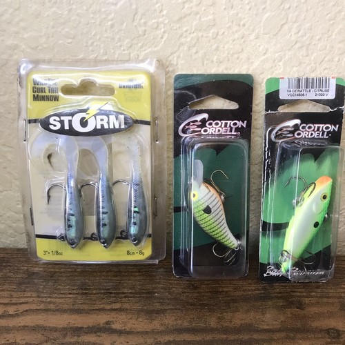 COTTON CORDELL RATTLE AUTES MINNOW FISHING LURES CRAW CRANKBAITS LOT OF ...