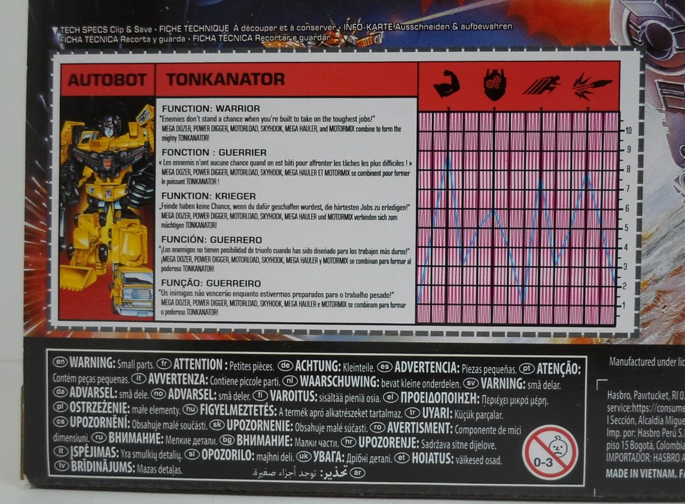 HASBRO TRANSFORMERS TONKA MASH UP TONKANATOR YELLOW G1 DEVASTATOR ROBOT ...